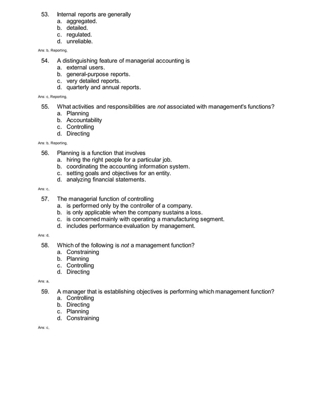 Managerial accounting-Test Bank for Students | DOCX