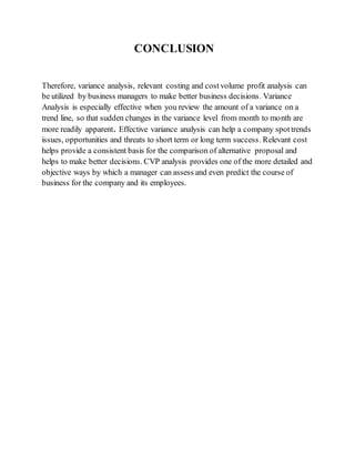 Managerial Accounting Report | DOCX