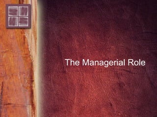 Managerial approach | PPT