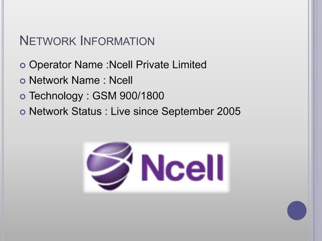 Ncell Company Profile - Presentation | PPTX