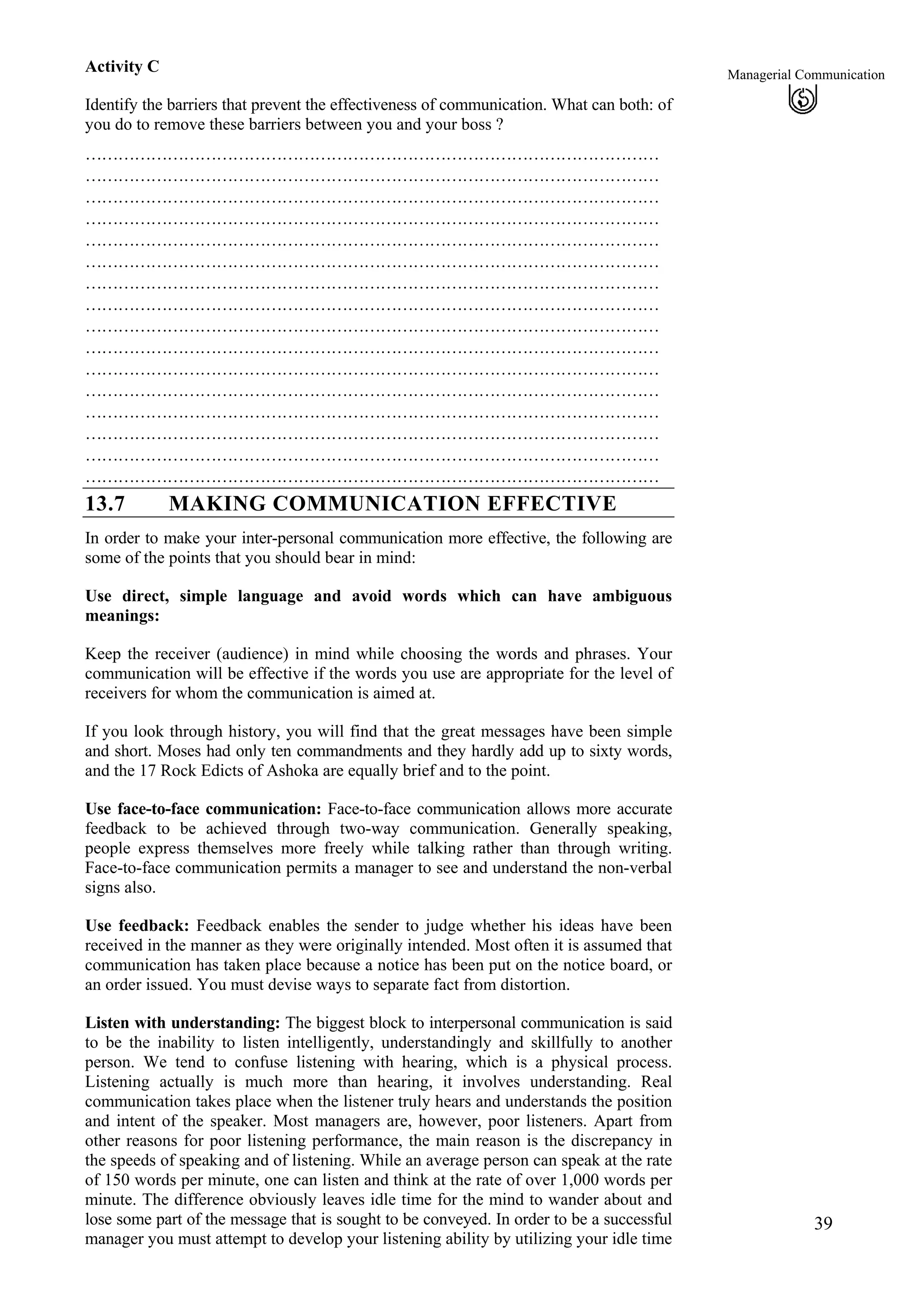 Managerial communication | PDF