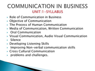 Managerial communication-unit-1 | PPTX