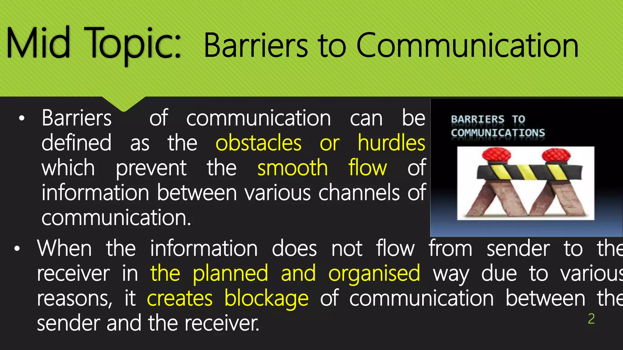 Managerial communication & soft skills- Barriers to communication | PPTX