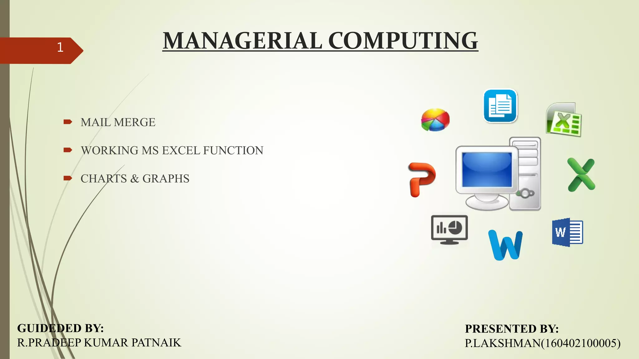 Managerial computing | PPTX