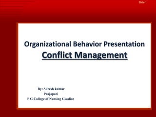 Managerial conflict | PPT