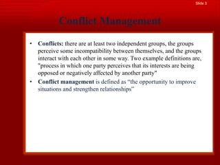 Managerial conflict | PPT