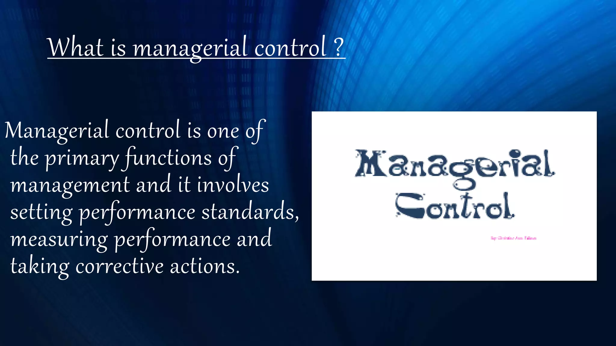 Managerial control | PPTX