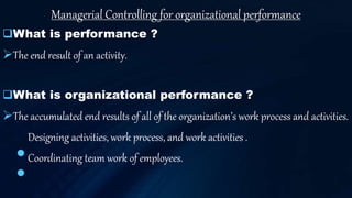 Managerial control | PPTX | Executive Leadership & Management | Business