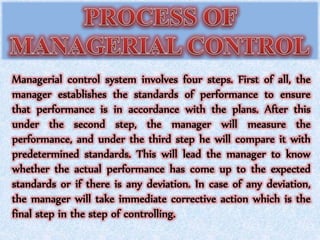 Managerial Control By Rajendra Nath Naik | PPTX