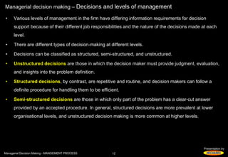 Managerial Decision Making - MANAGEMENT PROCESS | PDF