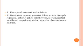 Role of Government in Market | PDF