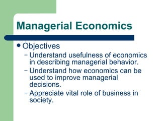 Managerial economics | PPT