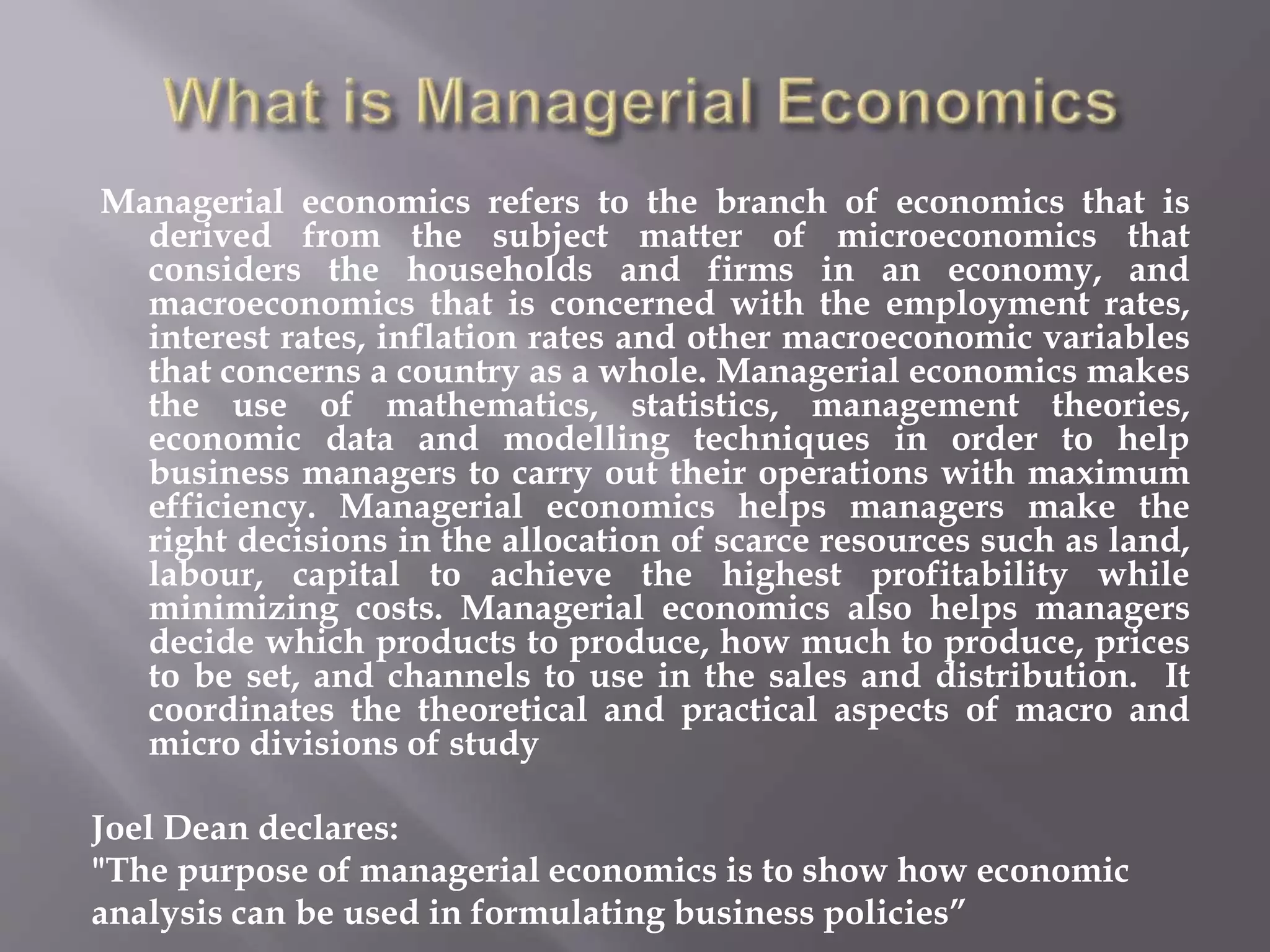 Managerial economics vs General economics | PPTX