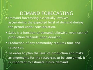 DEMAND FORECASTING - Managerial economics | PPT