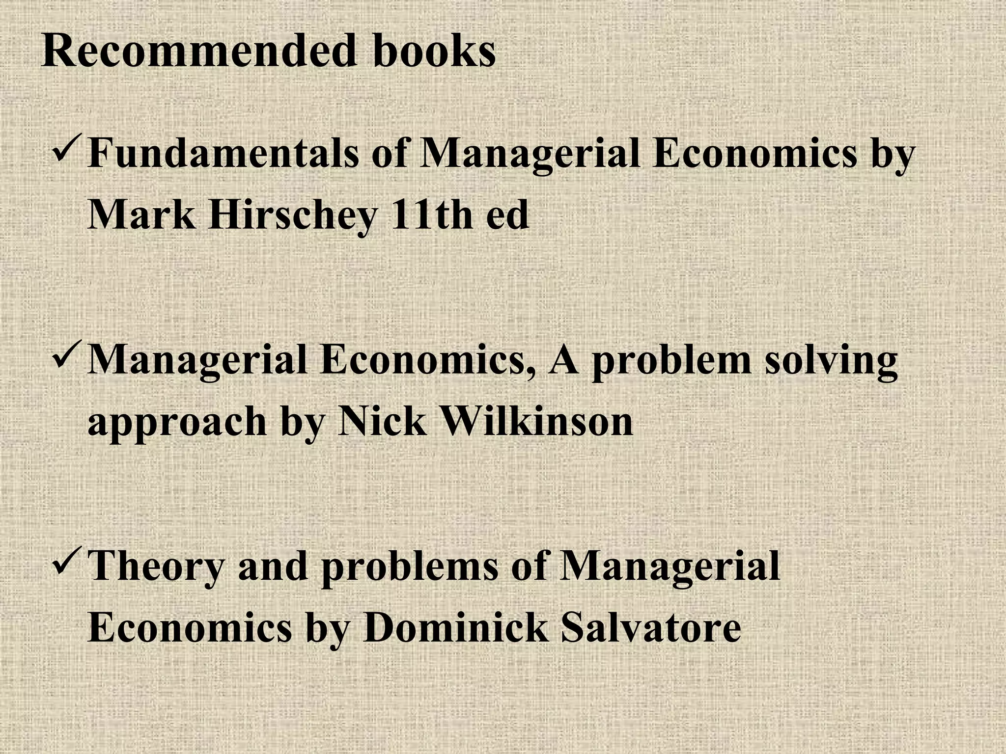 Managerial economics | PPTX