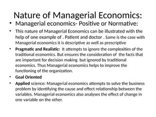 Managerial Economics.pptx Principles of Business economics | PPTX