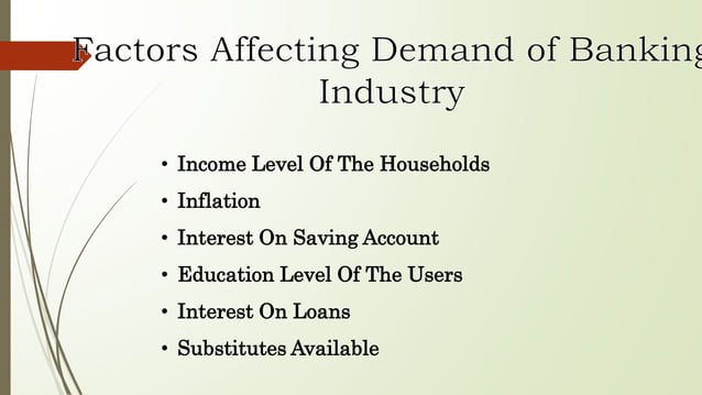 Factors affecting demand and supply of banking industry | PPTX