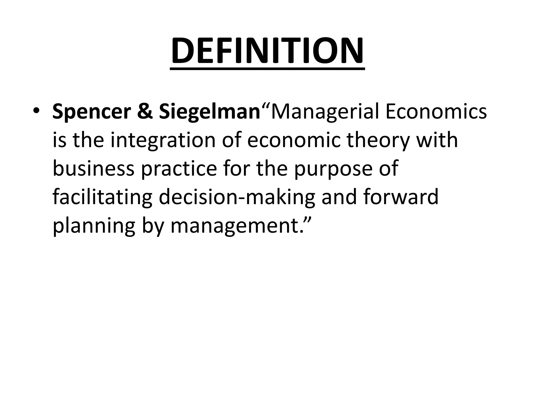 Managerial Economics- Introduction,Characteristics and Scope | PPTX