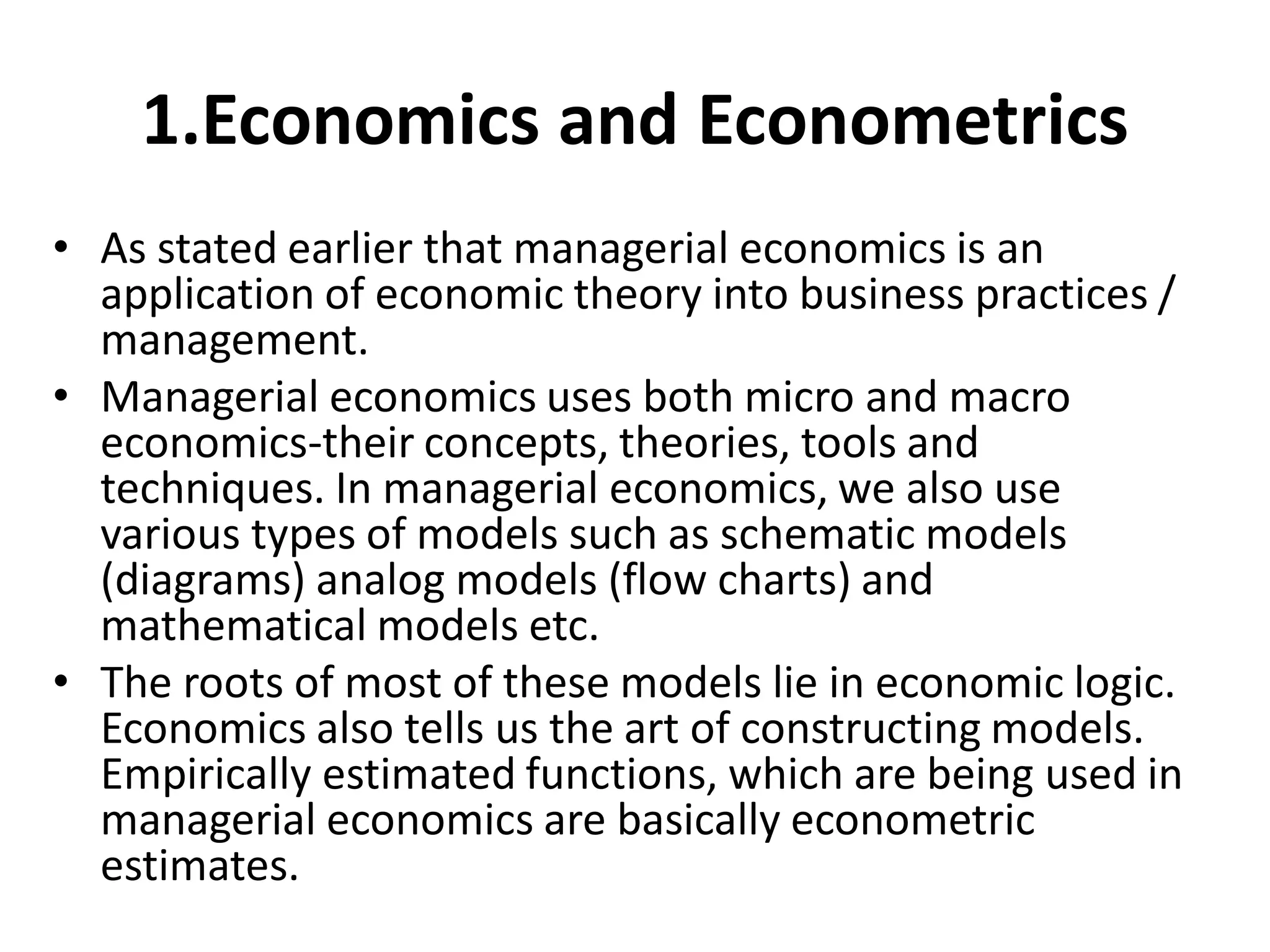 Relationship of Managerial Economics with other disciplines,Difference between Micro and ...