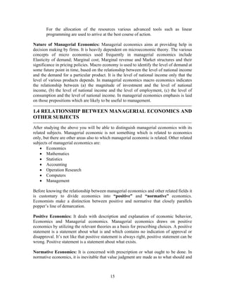 Introduction to Managerial Economics | PDF