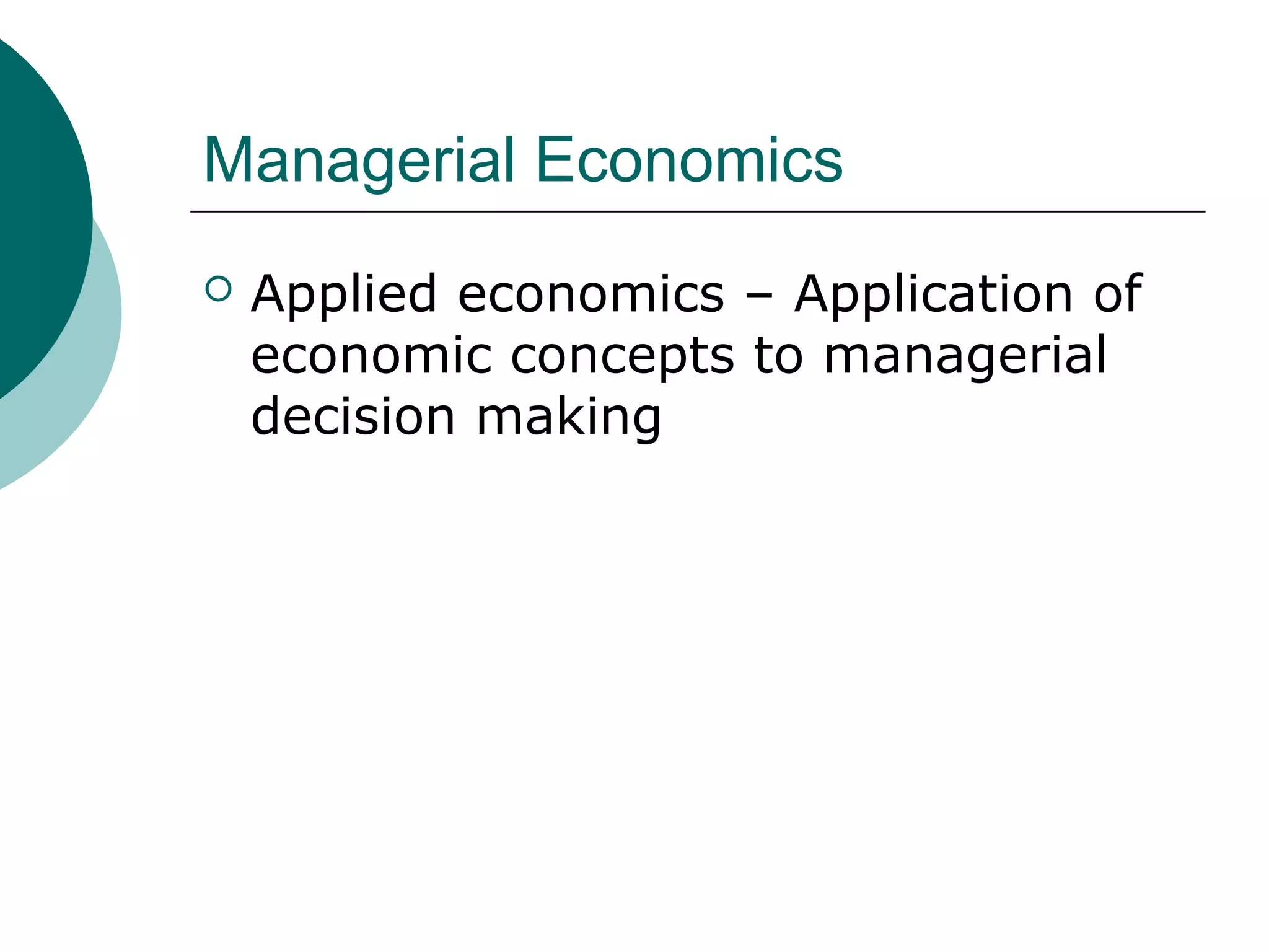 Managerial economics introduction | PPT