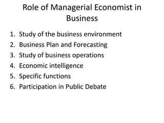 Managerial Economics Introduction | PPTX