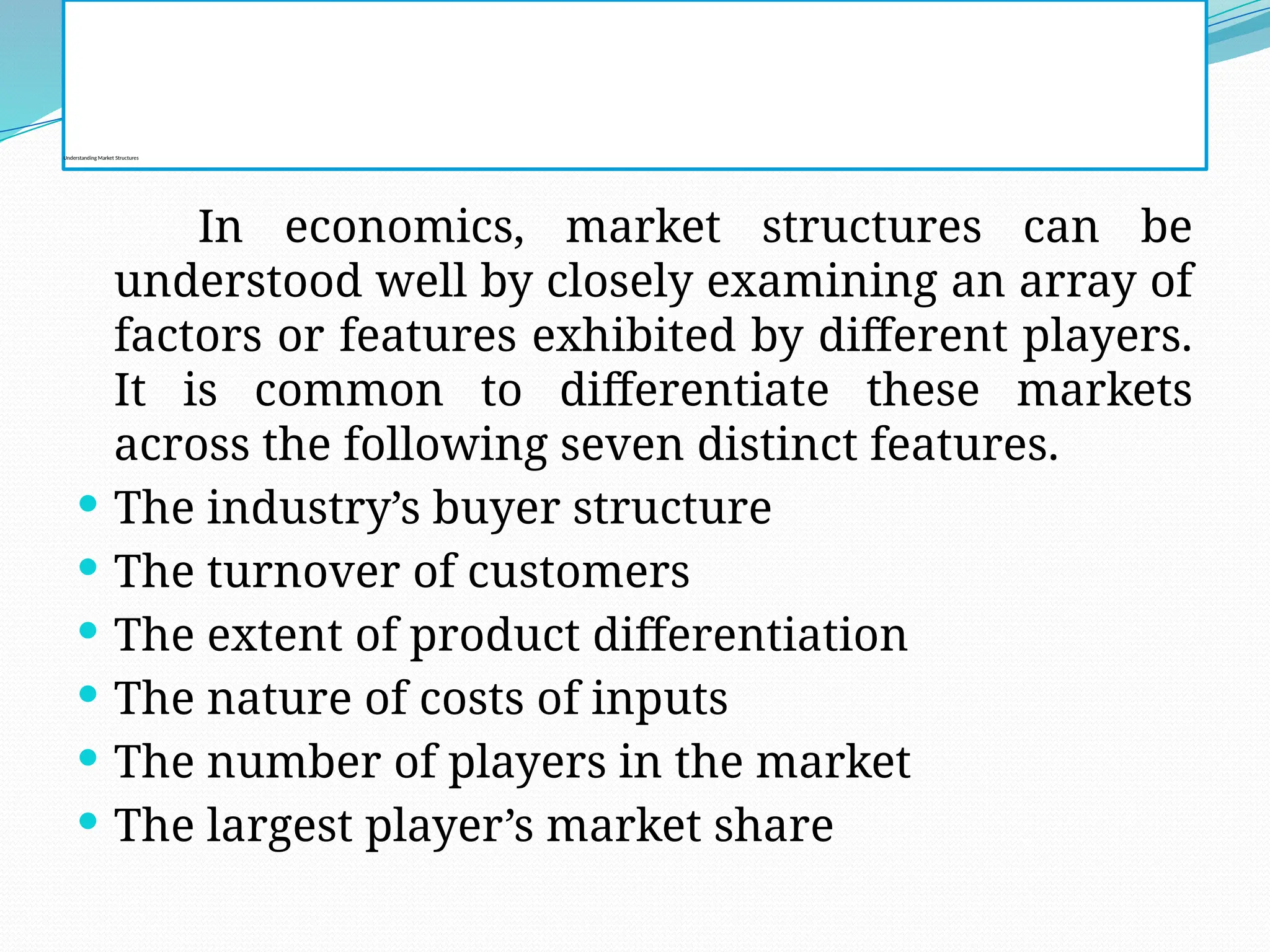 MANAGERIAL ECONOMICS MBA SEM 1 MArket structure | PPTX