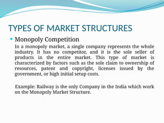 MANAGERIAL ECONOMICS MBA SEM 1 MArket structure | PPTX
