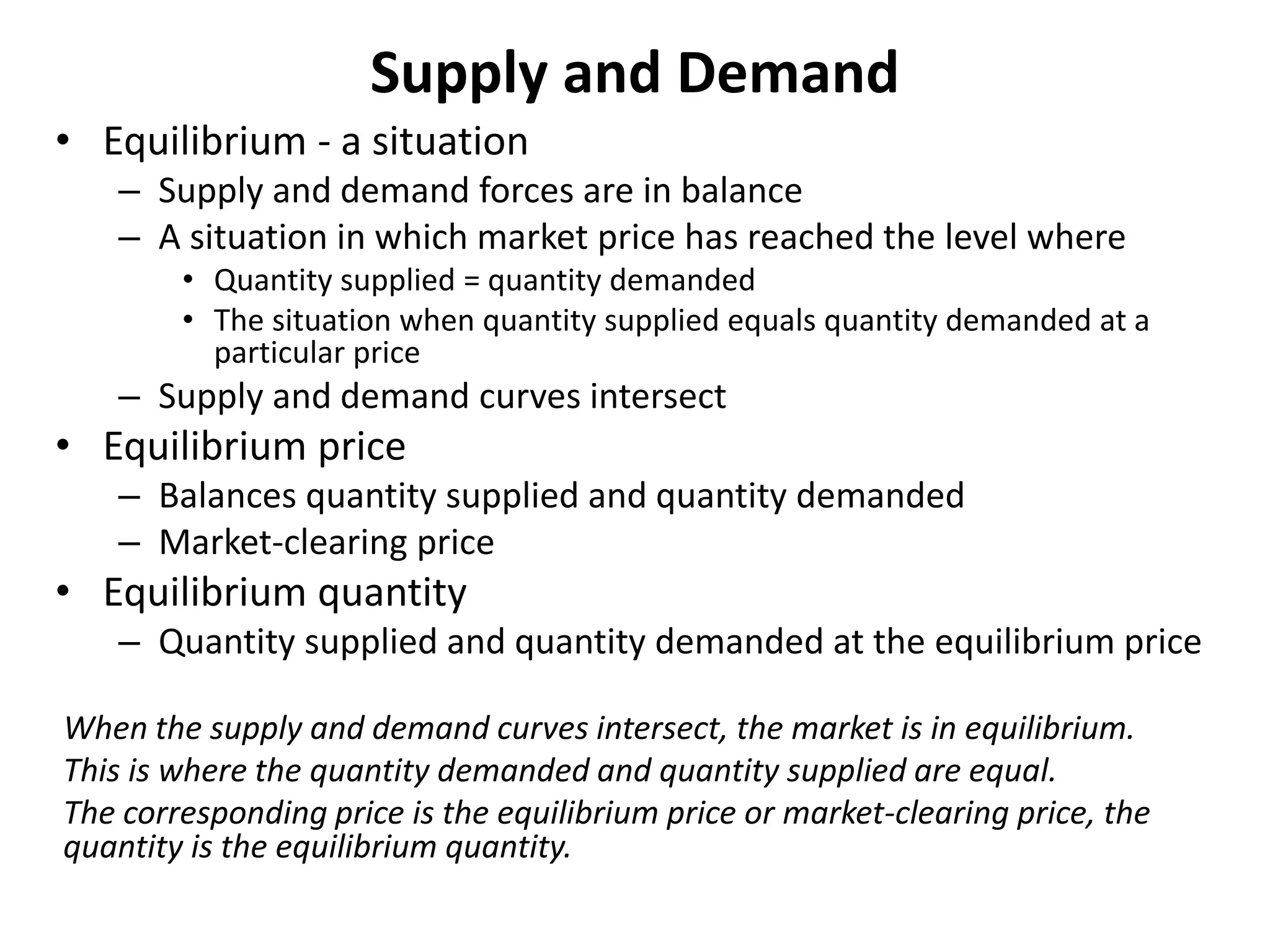 DEMAND AND SUPPLY THEORY AND MARKET EQUILIBRIUM | PPTX