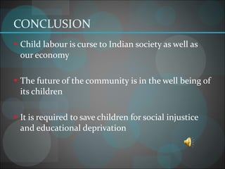 Child labour and it's impact on economic growth | PPT
