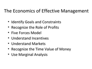 Managerial Economics | Overview and Summary | PPT