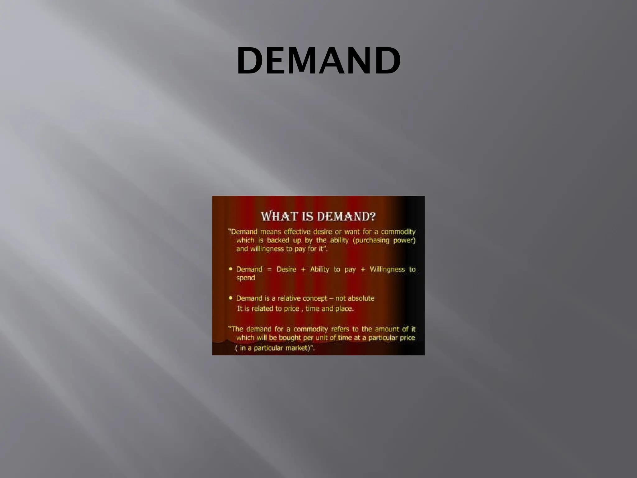 Managerial Economics UNIT-2.pptx law of demand | PPT