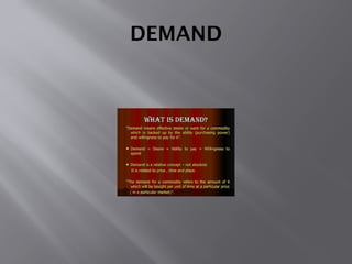 Managerial Economics UNIT-2.pptx law of demand | PPT