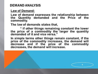 Managerial Economics UNIT-2.pptx law of demand | PPT