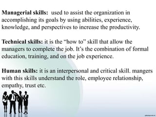 Managerial effectiveness, qualities of effective managers,decision ...