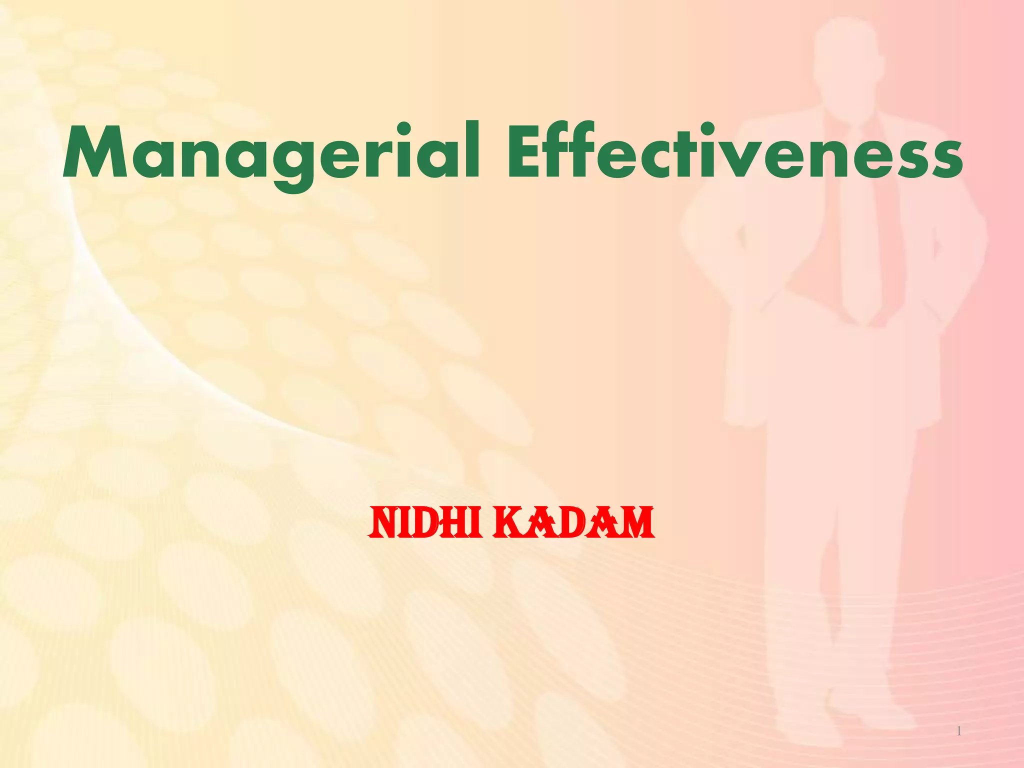 Managerial Effectiveness | PPTX