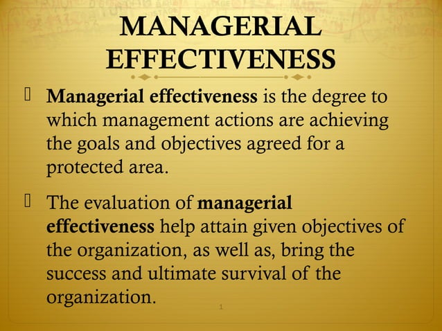 Managerial Effectiveness Phan 4 Ppt