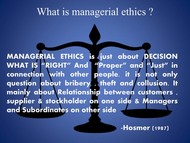 Managerial ethics (types of managerial ethics) | PPTX | Business ...