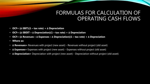 Operating Cash Flows | PPT