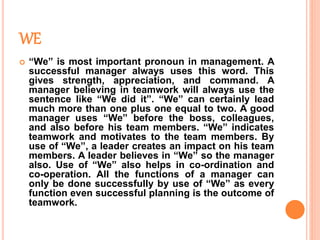 Managerial Game of Pronouns | PPT