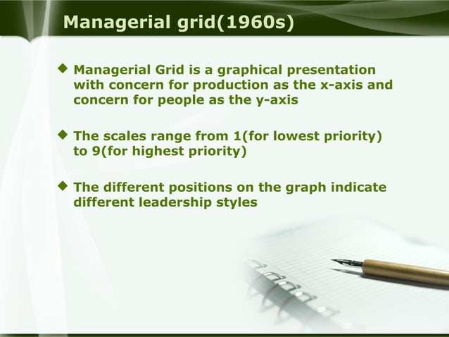 The Managerial grid | PPT
