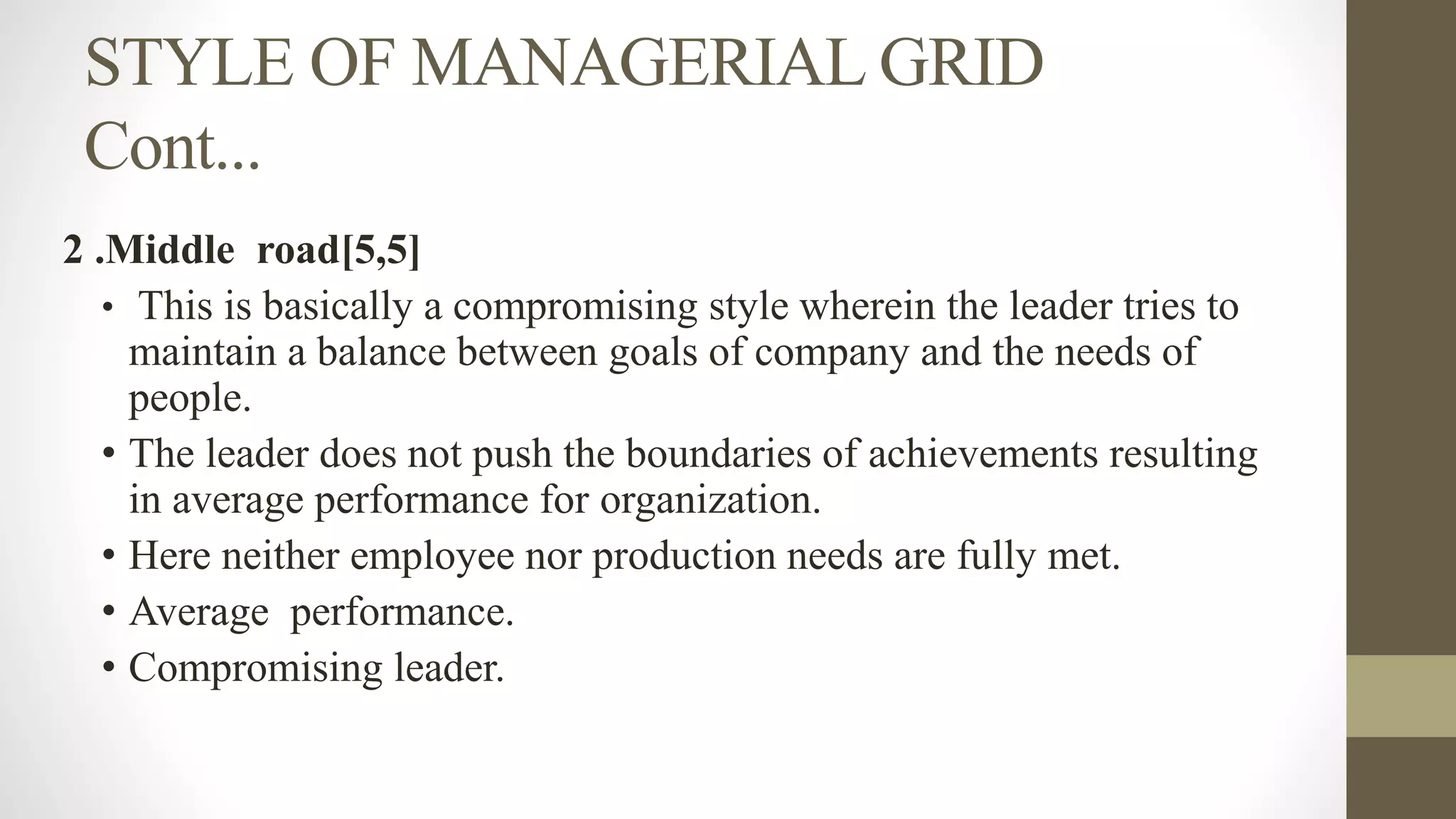 Managerial grid theory ppt | PPTX
