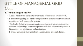 Managerial grid theory ppt | PPTX