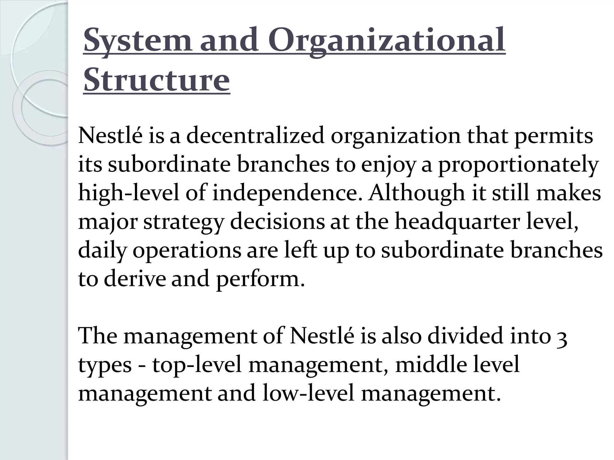 Managerial Hierarchy of Nestle | PPTX