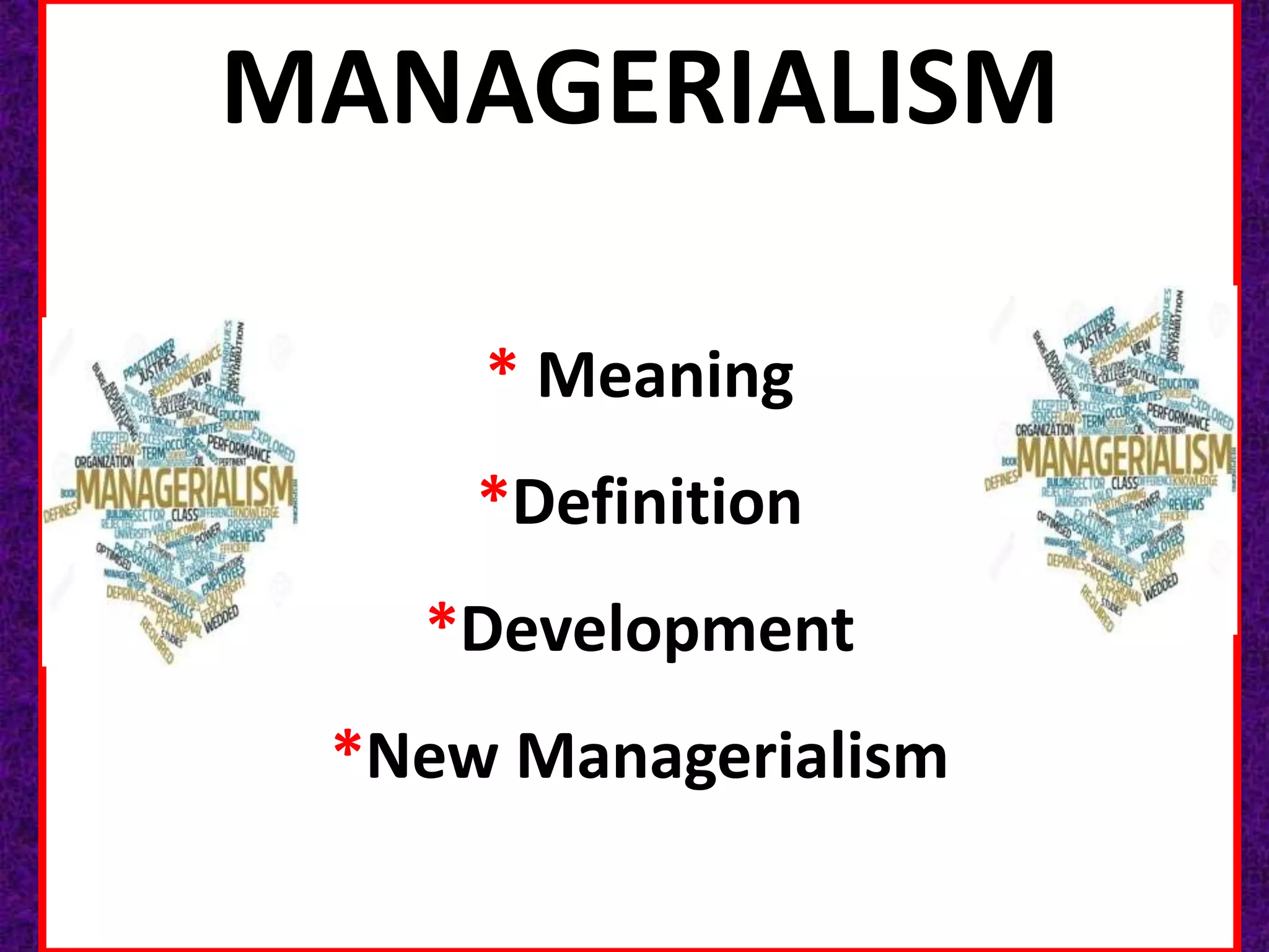 Managerialism | PPTX