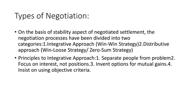 Managerial Negotiation | PPT