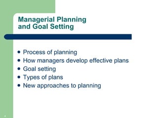 Managerial planning and goal setting | PPT