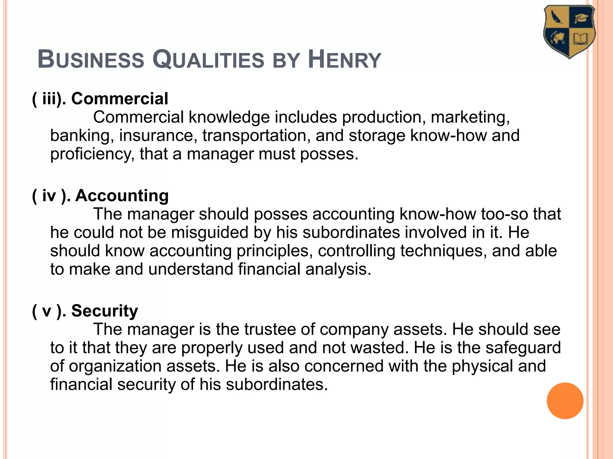 Managerial Qualities Henry fayol & Fulmer | PPT