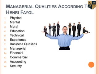 Managerial Qualities Henry fayol & Fulmer | PPT