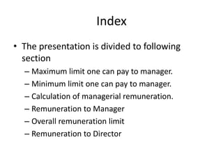 Managerial remuneration | PPTX